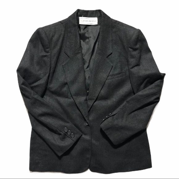 Evan Picone | Jackets & Coats | Evan Picone Charcoal Worsted Wool Suit ...